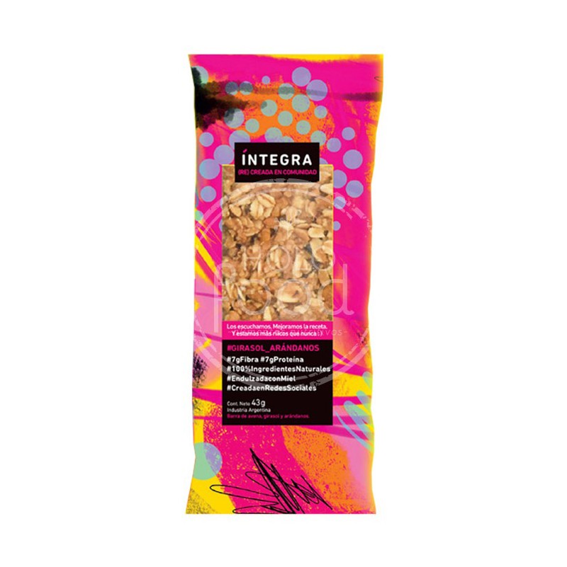 Barrita de Girasol y Arándanos x 41 gr. - Integra